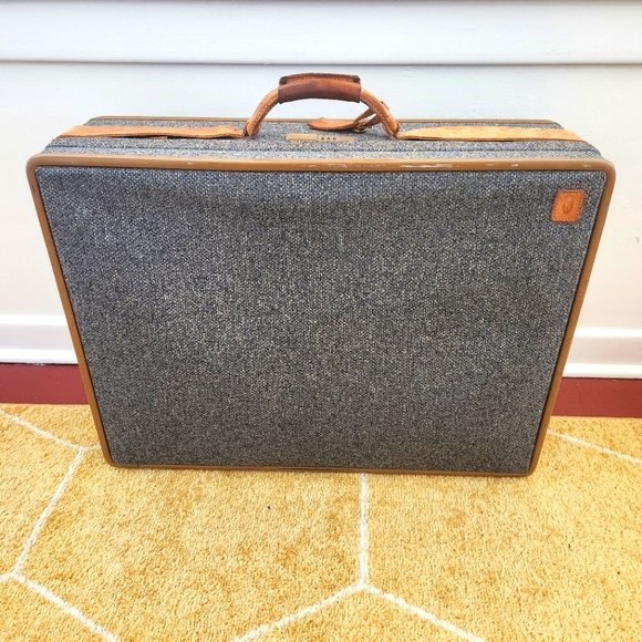 Hartmann | Bags | Vintage Leather Locked Tweed Hartmann Luggage | Poshmark